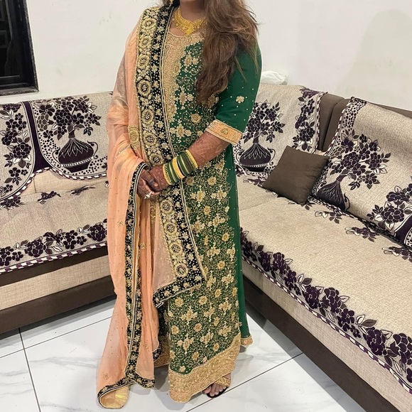 Dresses | Pakistani Long Dress Fully Embroidered Heavy For Partywedding ...